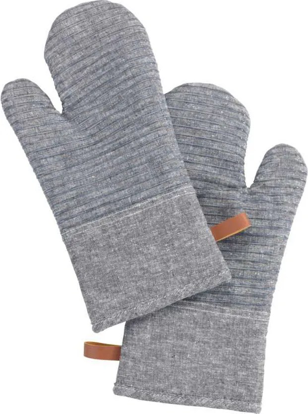 Kuchyňské chňapky ADA STRIPES, 2 ks, šedé, bavlněné, WENKO