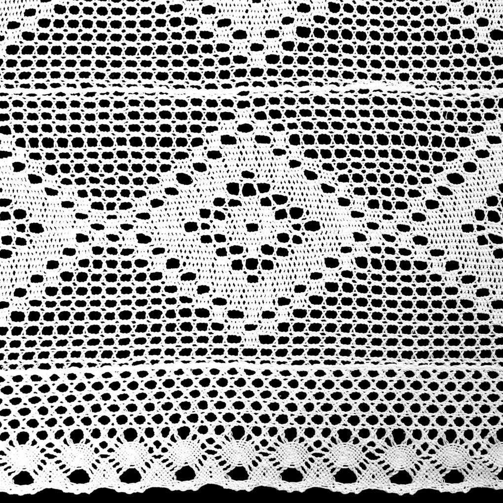 EUROFIRANY AŽUROVÝ UBRUS OLIVIA 85X85 CM BÍLÝ