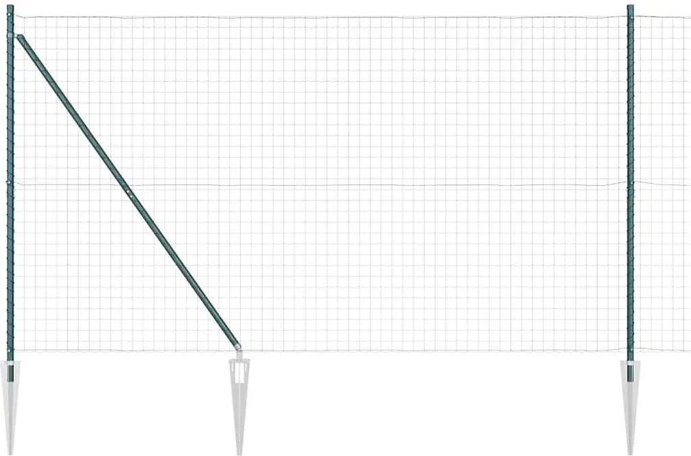 Evropský plot se hroty 10 x 1,6 m Ocel potažená PVC Zelená 3350543