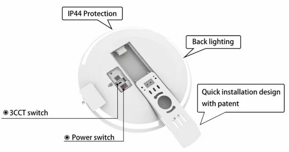 LED Koupelnové stropní svítidlo SLIDE LED/6/12/18/24W/230V IP44 bílá