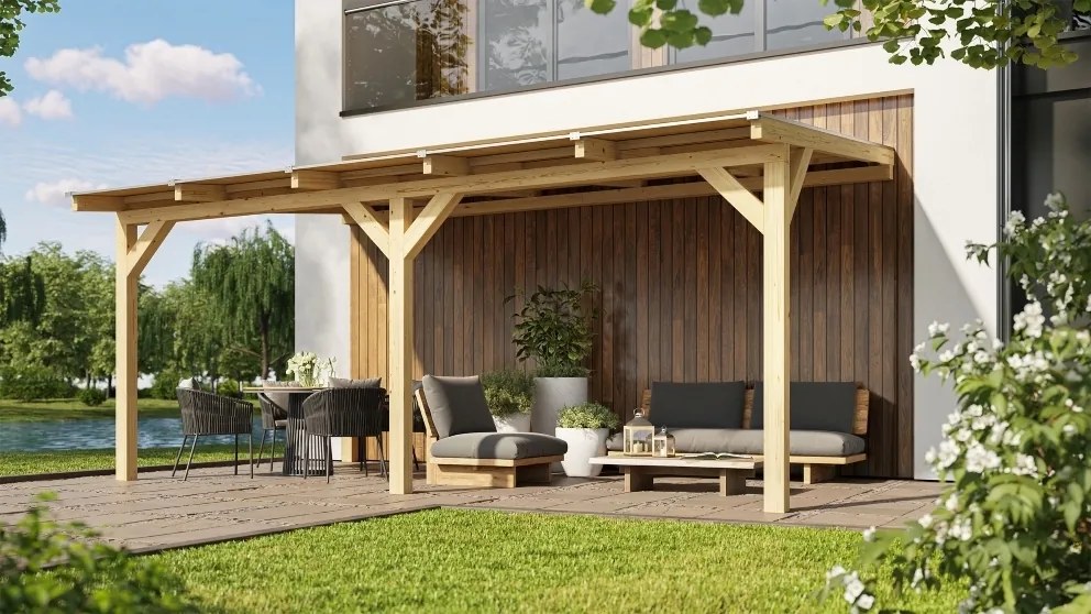 WEKA Dřevěná zahradní pergola 672 (5,4x3,7 m)