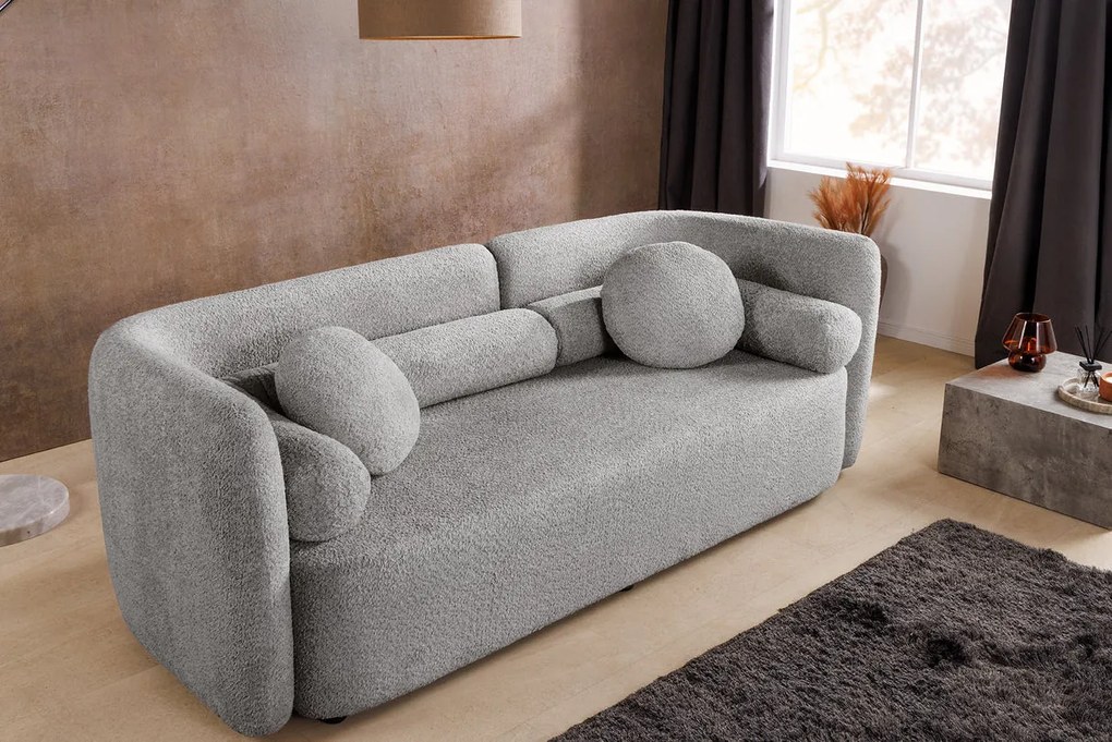 Invicta Dvoumístná pohovka ART DECO šedá 200 cm 44508