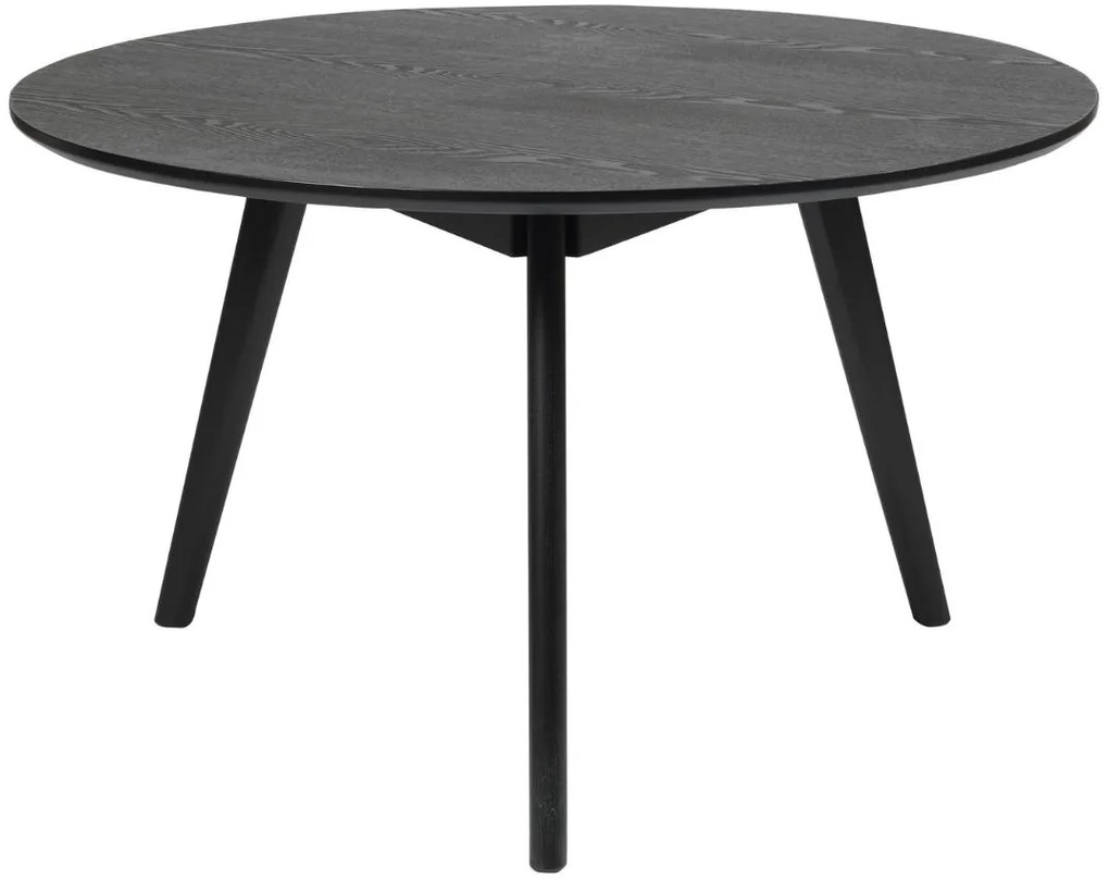 OnaDnes -20% Černý jasanový konferenční stolek ROWICO YUMI 90 cm