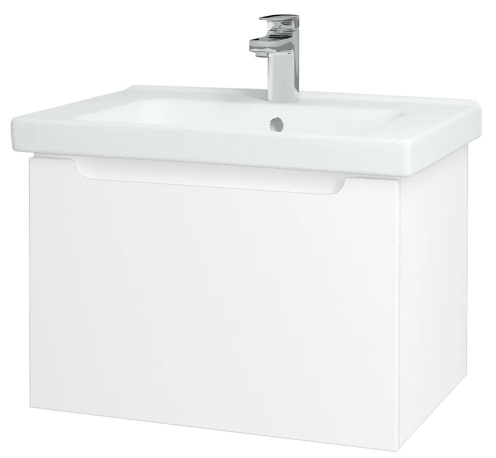Dřevojas Koupelnová skříň COLOR SZZ 65 Varianta: N01 Bílá lesk / M01 Bílá mat