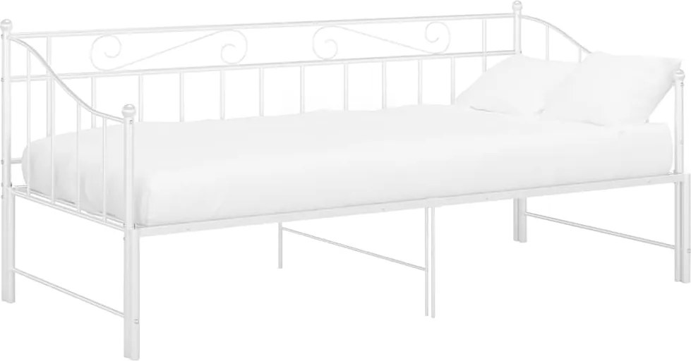 Rám vysouvací postele/pohovky bílý kov 90 x 200 cm 324777