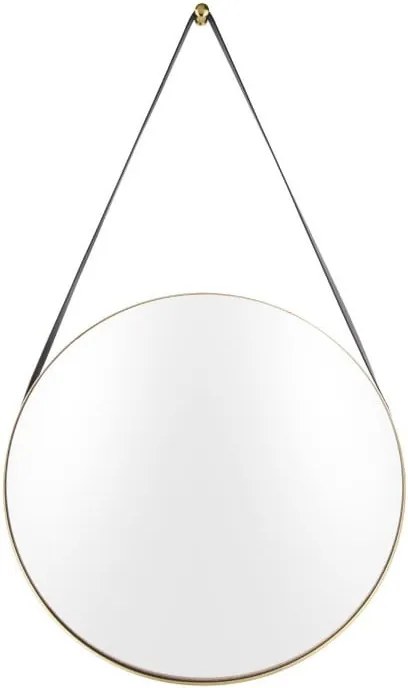Nástěnné zrcadlo s rámem ve zlaté barvě PT LIVING Balanced, ø 47 cm