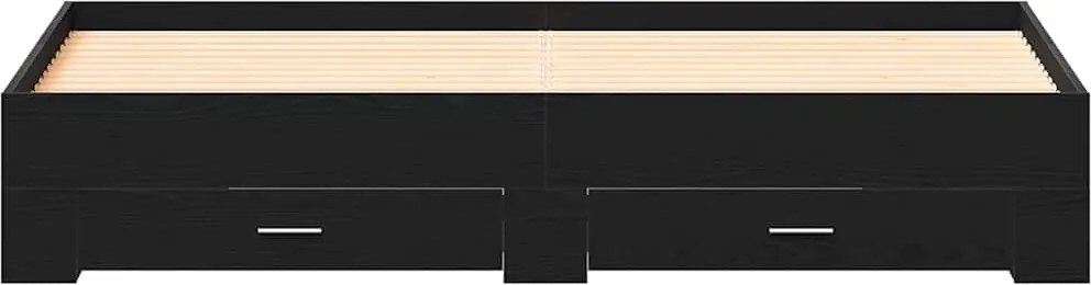 Rám postele se zásuvkou Černý dub 180 x 200 cm Kompozitní dřevo 3333962