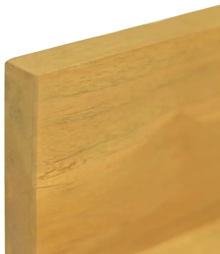 Nástěnné police 2 ks 110 x 10 x 10 cm masivní teakové dřevo