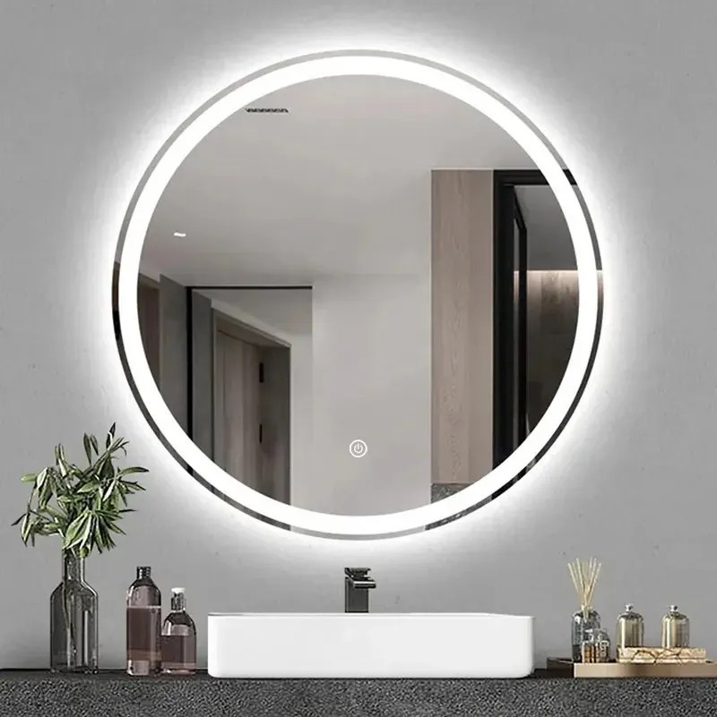 Tutumi Zrcadlo ⌀60 cm s regulovatelným LED osvětlením HOM-09518