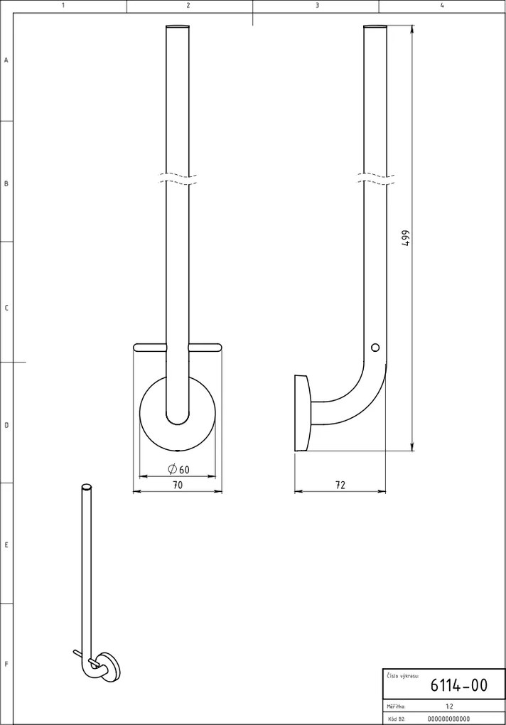 Novaservis - Zásobník toaletního papíru na zeď Metalia 1 chrom, 6114,0