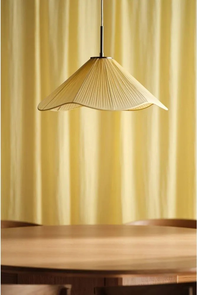Žluté látkové závěsné svítidlo ø 50 cm Lunaria – Jotex