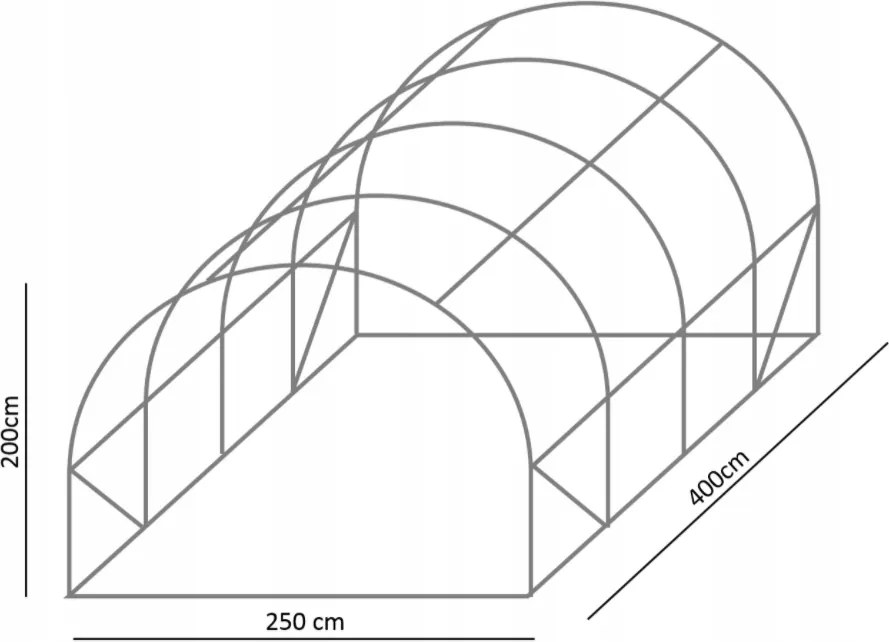 Bestent Zahradní fóliovník 2,5x4m s UV filtrem PROFI Garden