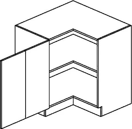 DRPL d. skříňka rohová PREMIUM 80x80 cm hruška