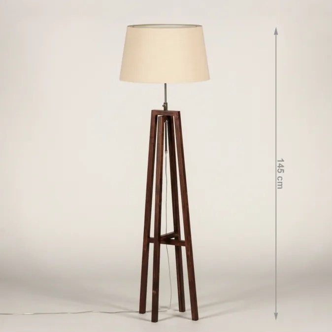 Stojací designová lampa Paola Taupe and Dark Brown