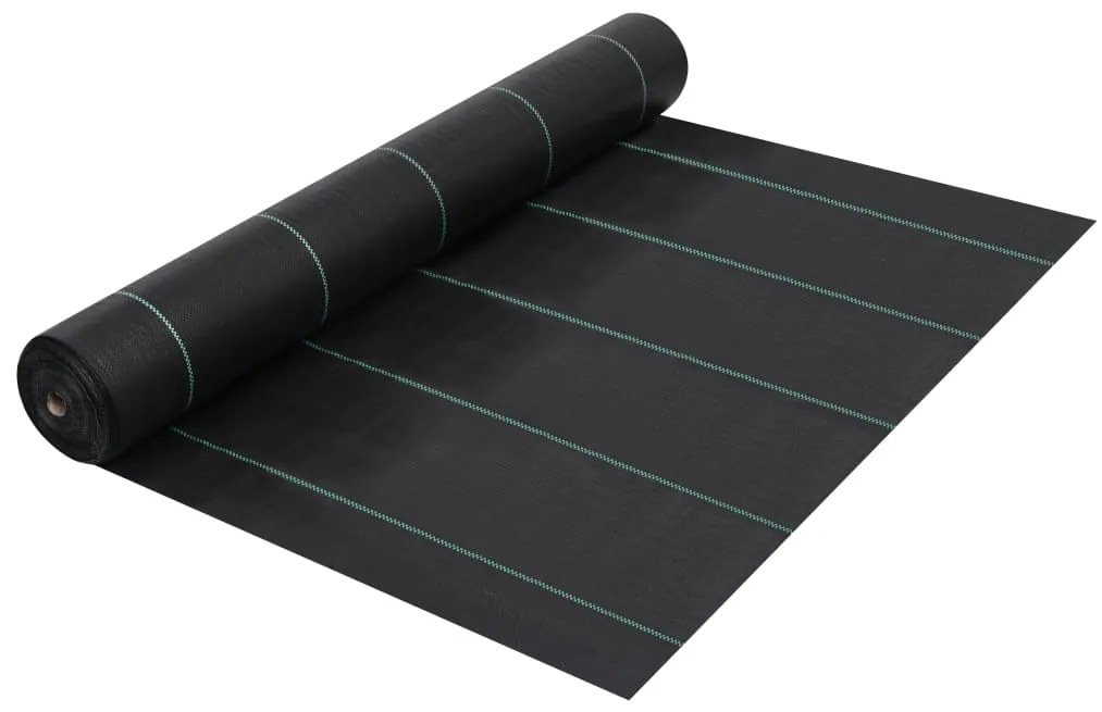 Mulčovací textilie proti plevelu a kořenům černá 2 x 10 m PP 313065