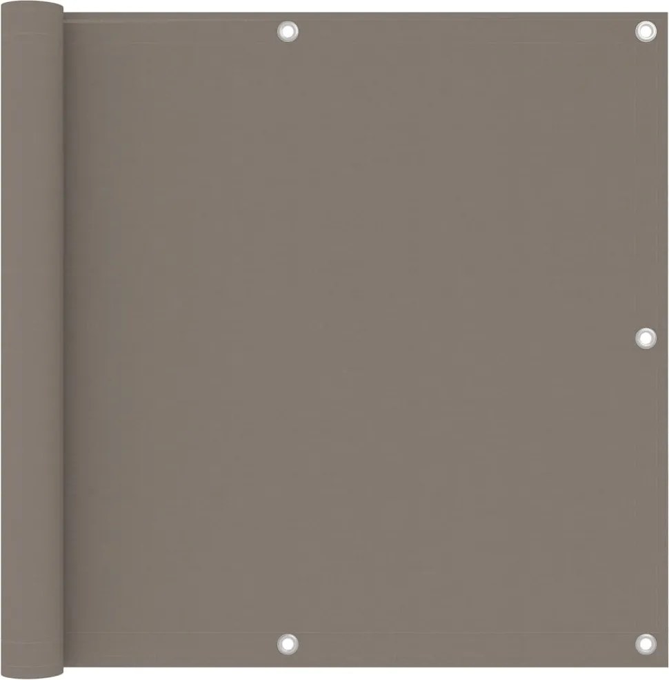 Balkónová zástěna taupe 90 x 500 cm oxfordská látka 134990