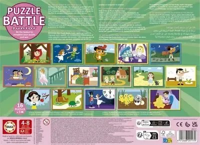 EDUCA Puzzle bitva Pohádky / 16x9 dílků / od 4 let