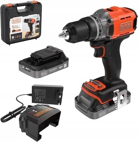 aku vrtačka 45 Nm, 18 V Black+Decker [BCD382D2XK-QW]