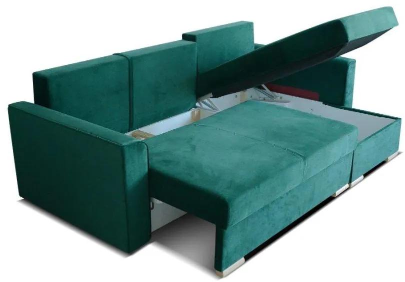 ANTEX APIS rozkládací sedačka s dvěmi úložnými prostory zelená 230 x 85 x 143 cm