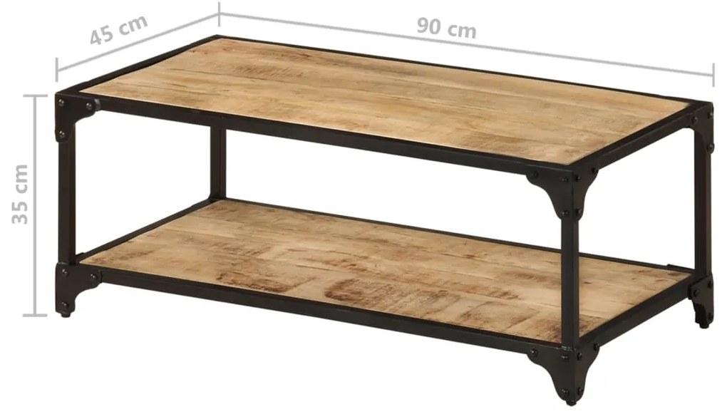 vidaXL Marketos Konferenční stolek 90 x 45 x 35 cm masivní hrubý mangovník