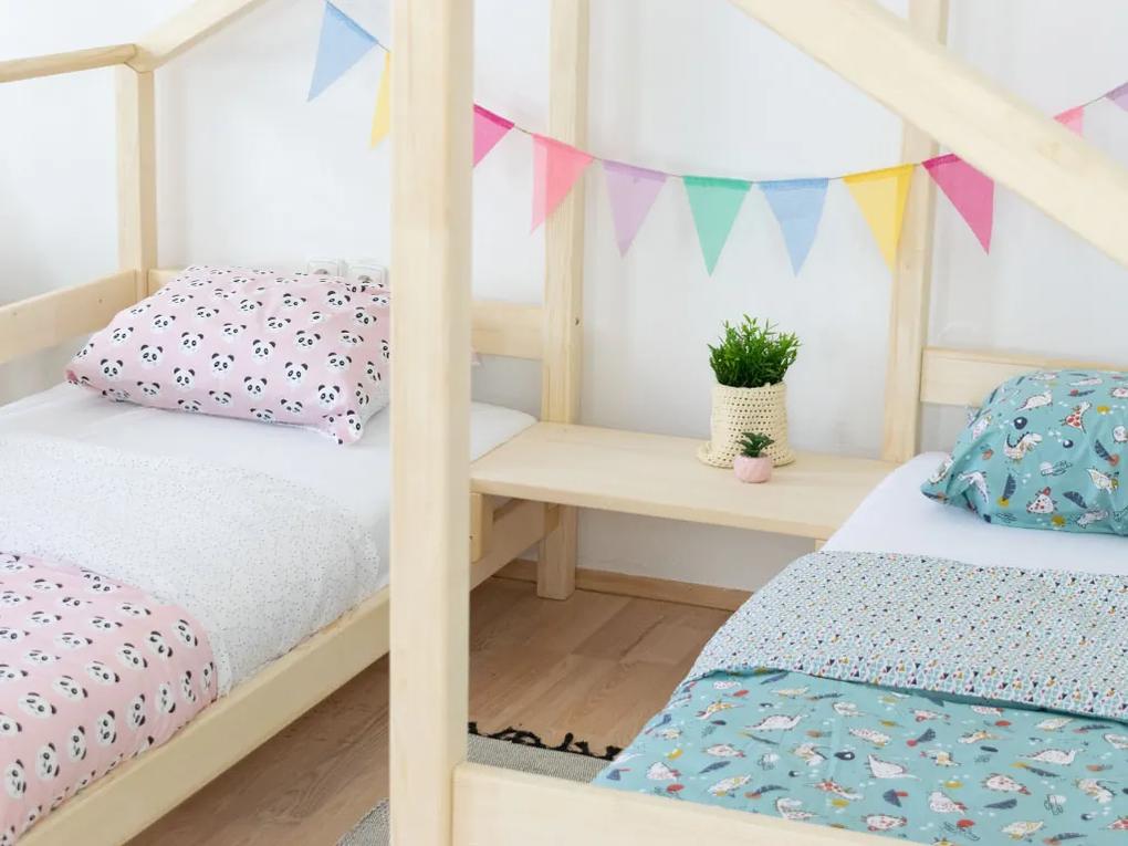 Benlemi Domečková postel pro dvě děti VILLY Zvolte barvu: Tmavě šedá, Zvolte rozměr: 90x200 cm