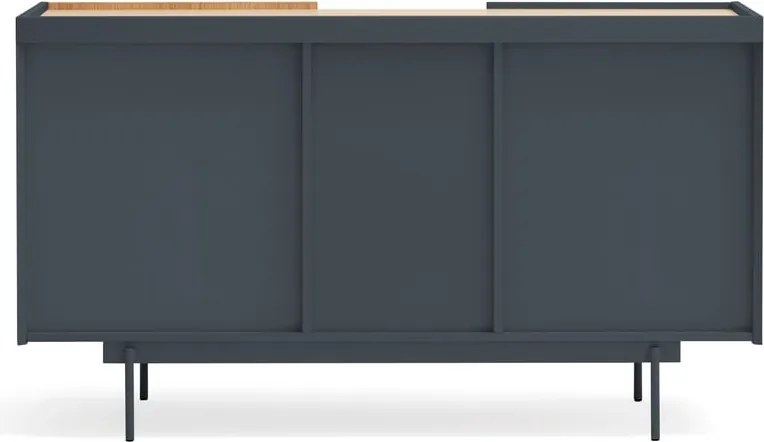 Nízká komoda v dekoru dubu v antracitovo-přírodní barvě 130x78 cm Otto – Teulat