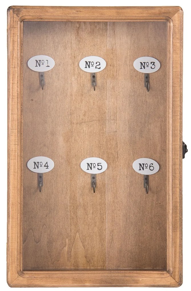 Dřevěná skříňka na klíče - 24*7*38 cm Clayre & Eef