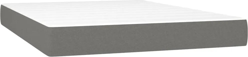 Box spring postel s matrací tmavě šedý 140 x 190 cm textil 3142010