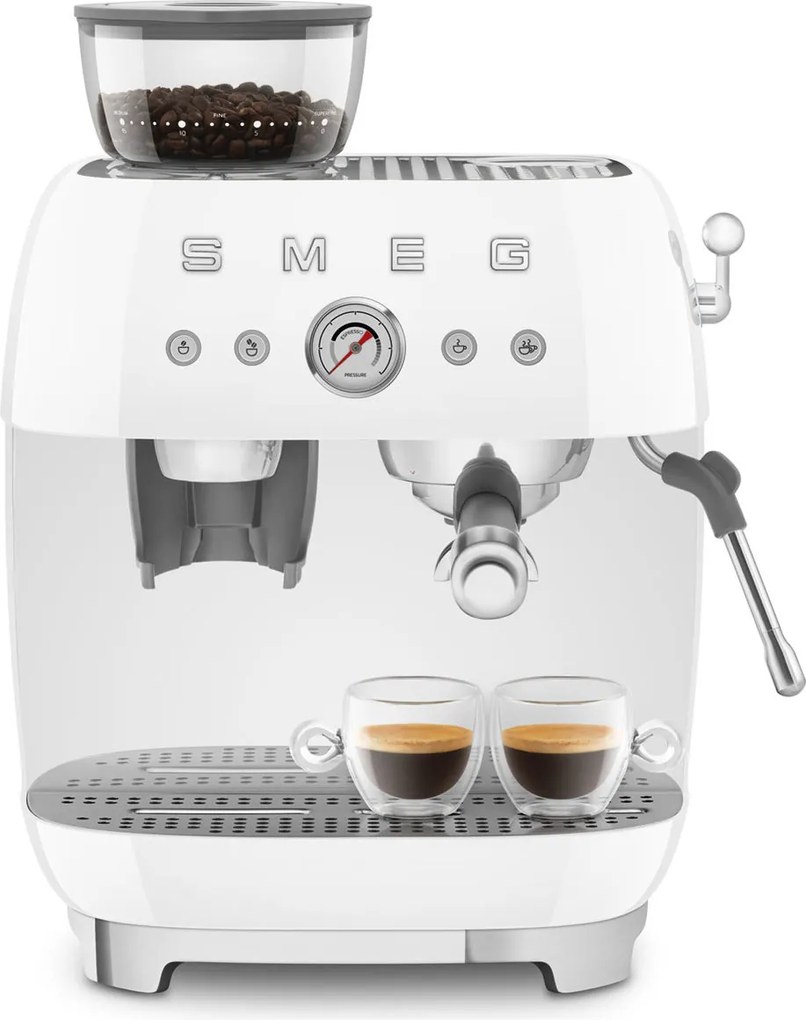 Pákový espresso kávovar 50's Style bílý