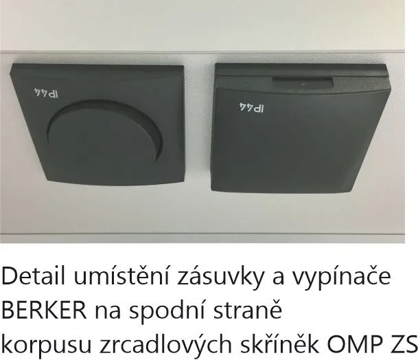 INTEDOOR zrcadlová skříňka třídveřová OMP ZS 140 3D Povrch: 2206 AP FANGO MAT