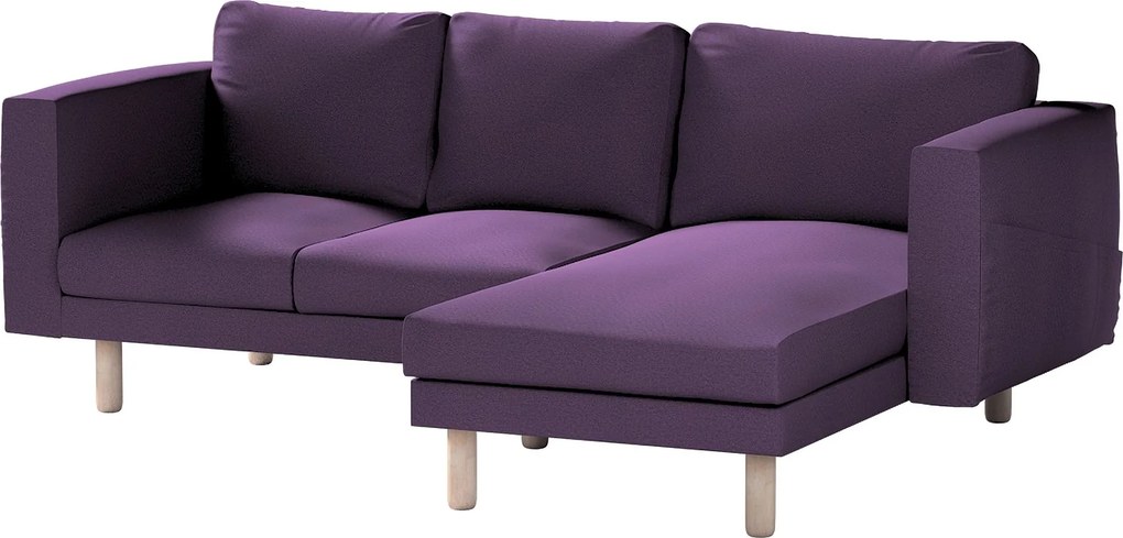 Potah na pohovku IKEA Norsborg 3-místná se šezlongem barva fialová látka pletený vzor