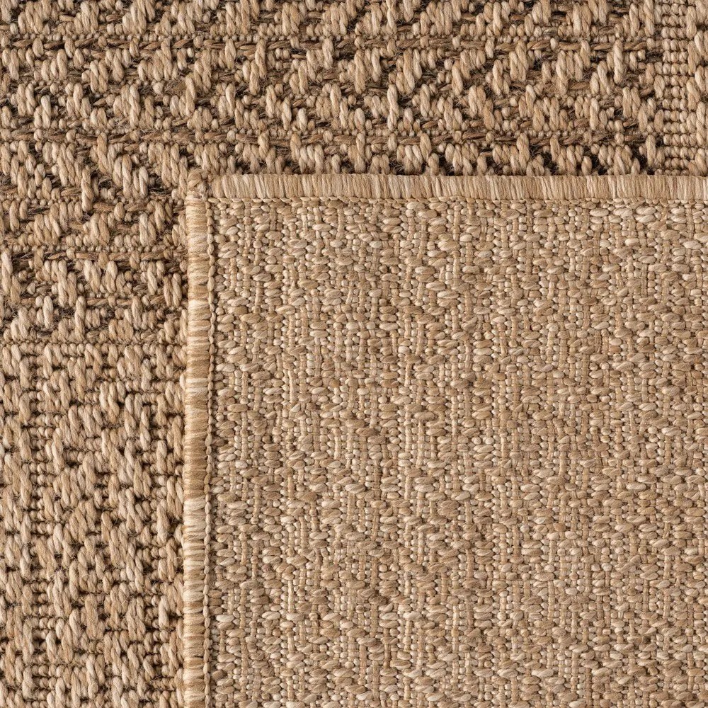 Hnědý kulatý vnitřní a venkovní koberec ø 80 cm Timber 1405 – Ayyildiz Carpets
