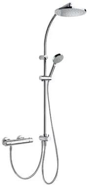 TRES - Souprava termostatické sprchové baterie Pevná sprcha O 250 mm. s kloubem. Ruční masážní sprcha O 100 mm. (5 funkcí). 190388