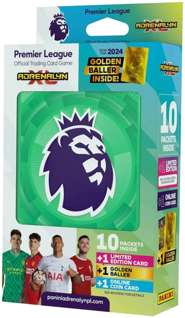 _Ostatní 1_ PANINI PREMIER LEAGUE 23/24 Sběratelské karty Adrenalyn XL 10x booster plechovka 6746