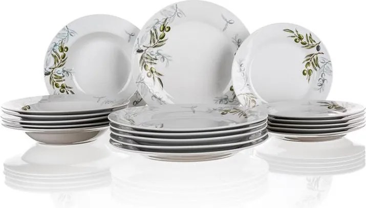 Banquet Porcelánová sada talířů OLIVES 18 ks