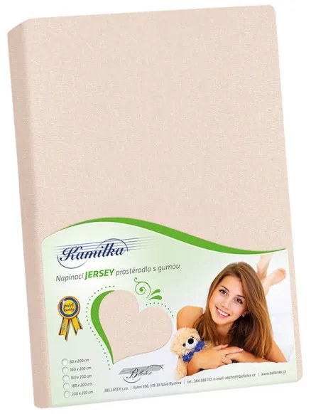 Bellatex Prostěradlo jersey pudrová růžová rozměr 180x200 cm