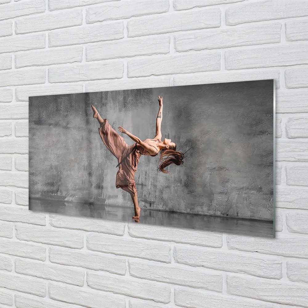 akrylový obraz Žena dlouhé vlasy tanec 140x70 cm