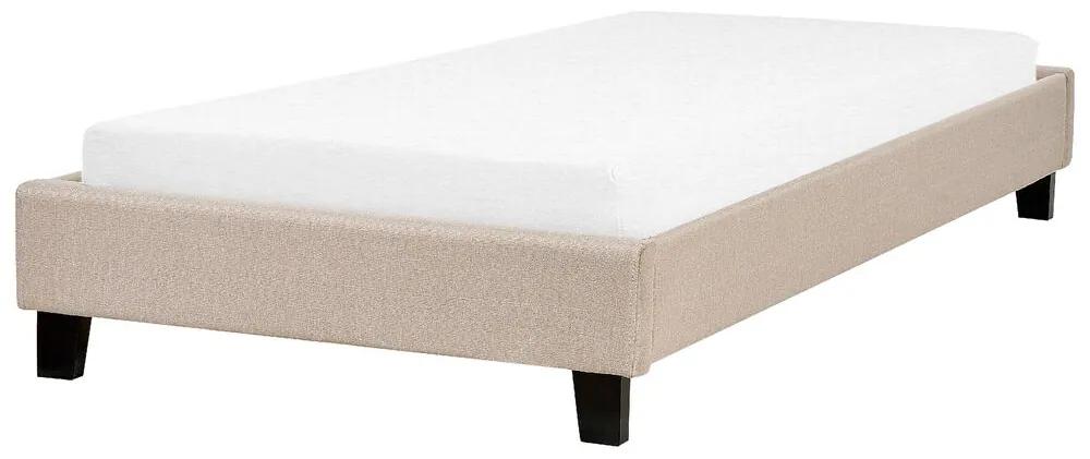 Béžová čalouněná postel 90x200 cm ROANNE Beliani