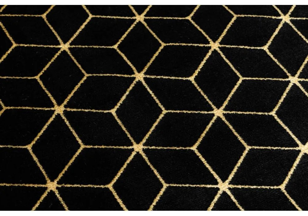 Kusový koberec Jón černý atyp 80x300cm