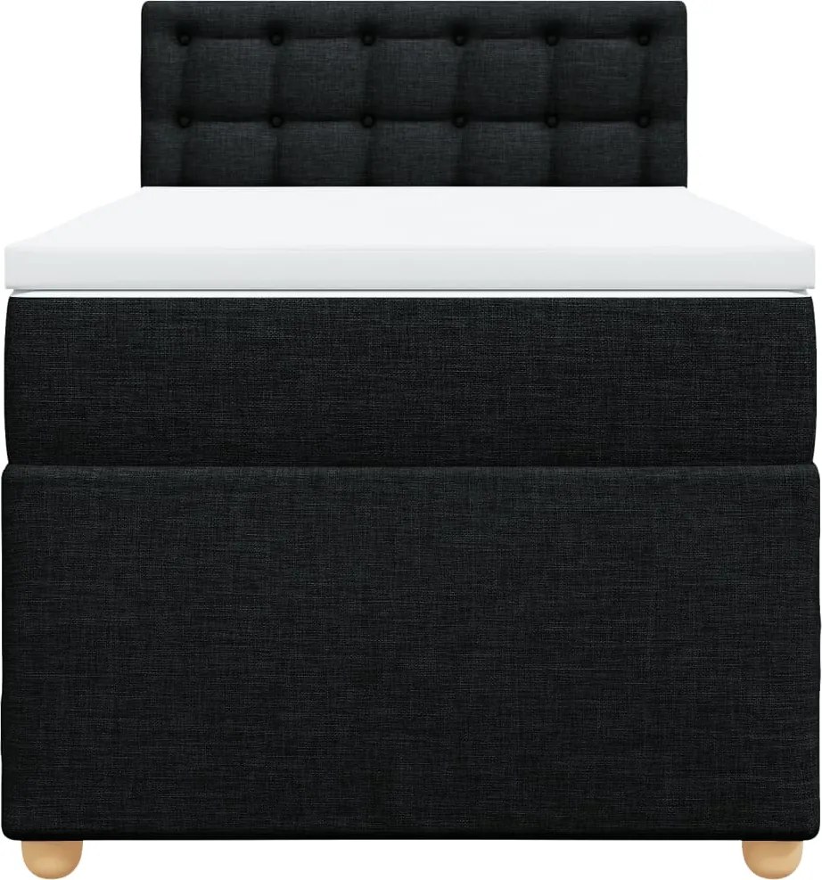 Box spring postel s matrací černá 90x190 cm textil 3286551