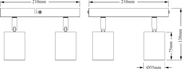 Osram - Bodové svítidlo ELEMENTAL 4xGU10/6W/230V
