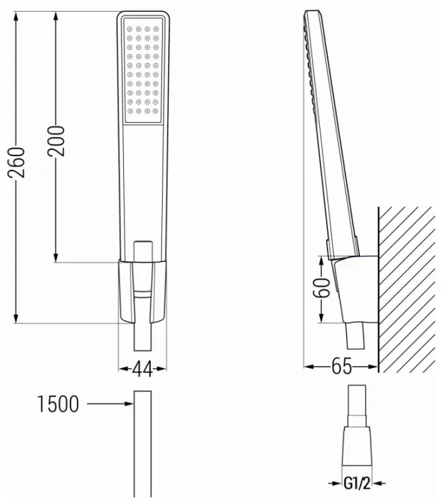 Ruční sprchový set MEXEN R-72 chromový