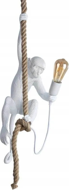 Dekorativní závěsná lampa Monkey Abr-kar-b Abruzzo, ložnice, opička, bílá