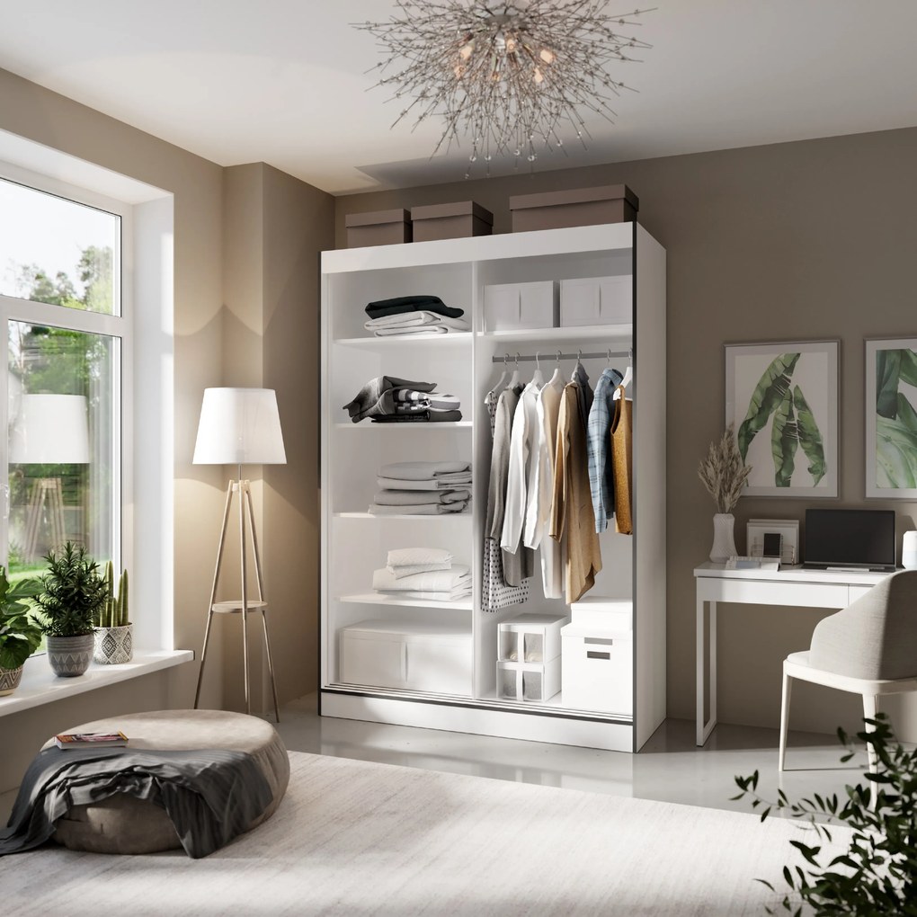 ADRK Furniture Posuvná skříň se zrcadly OSGAR 150