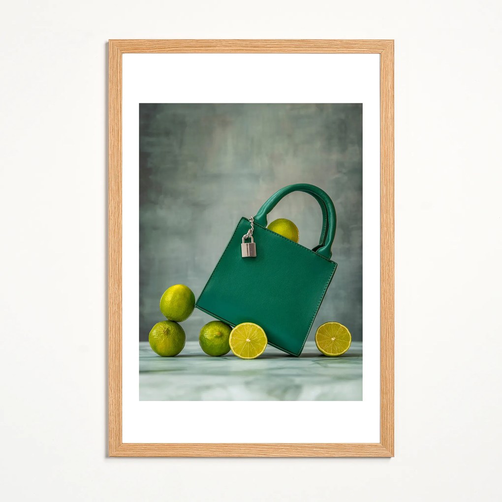 Monika Drapáková | Zelená harmonie Rám: Černý, Velikost: 60 x 40 cm