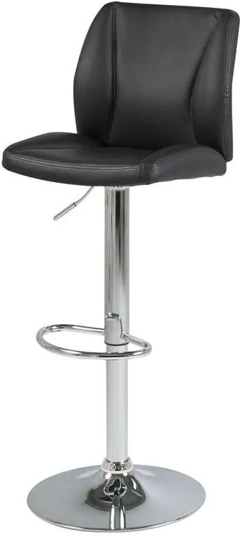 Design by scandinavia Barová židle Santini (SET 2 ks), jednobarevná, černá 4456