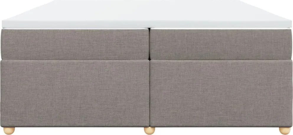 Box spring postel s matrací taupe 200x200 cm textil 3285405