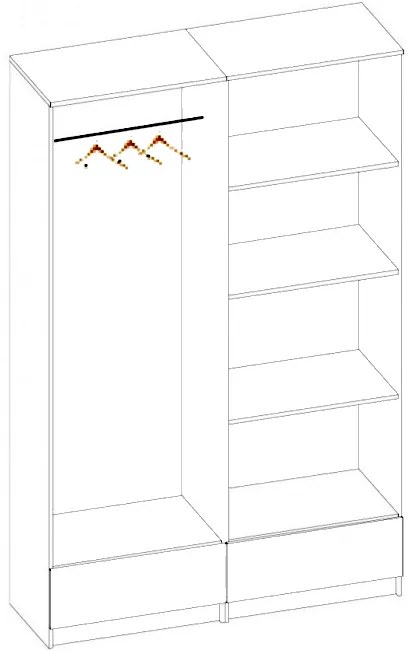 Šatní skříň 4D2S SONATA dub sonoma
