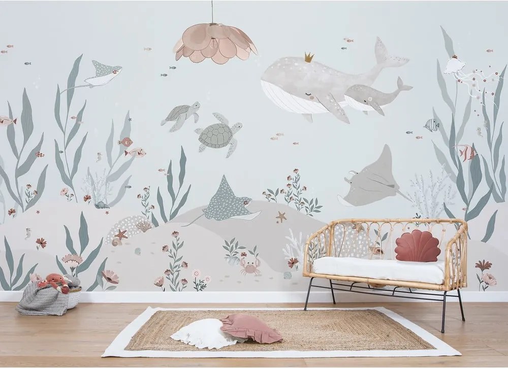 Dětská tapeta 400 cm x 248 cm Dreamy Seabed – Lilipinso