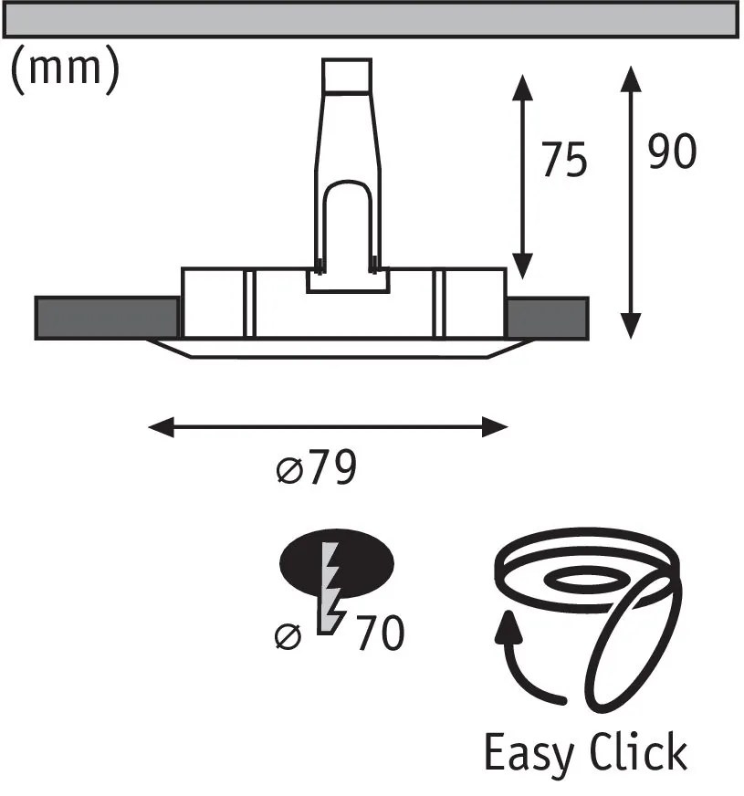 Paulmann 5792 bodovka, 1x50W, 230V, bílá, IP44, GU10
